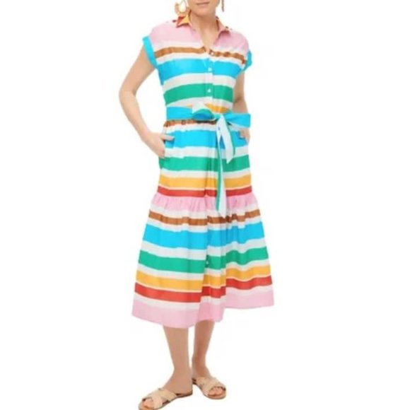 J. Crew Factory | Dresses | New Womens 6 J Crew Factory Maxi Collared ...